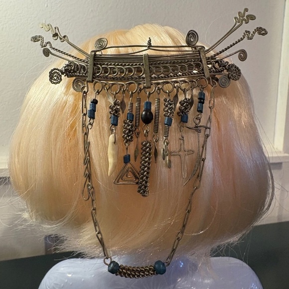Accessories | Vtg Silvertone Bohemian Tribal Aztec Filigree Wire Hair ...